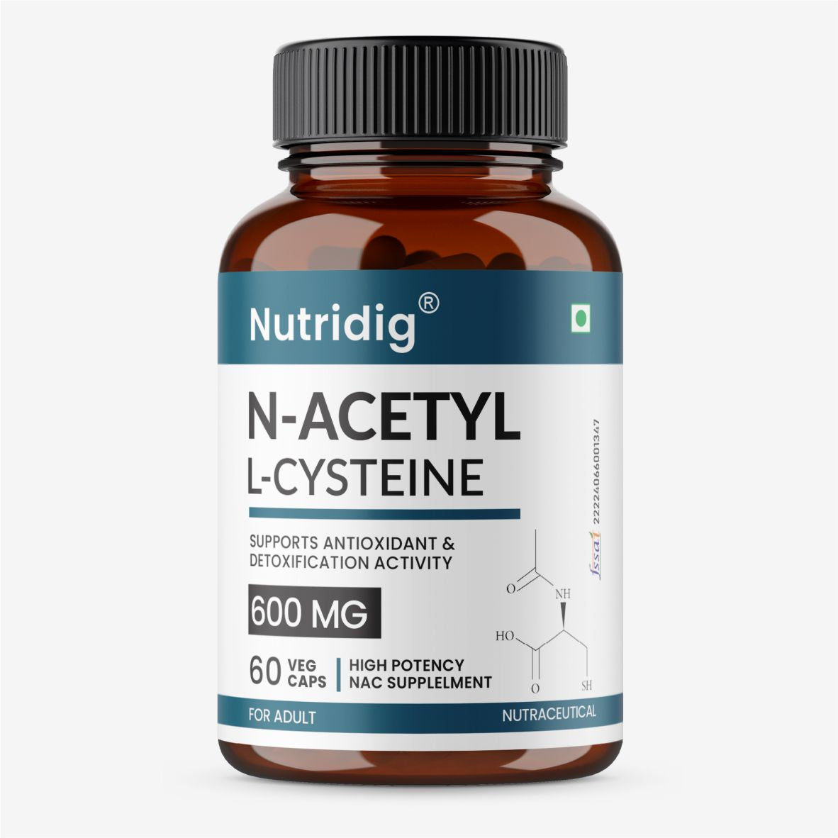N-Acetyl Cysteine (NAC) 600 mg Capsules – Nutridig Healthcare